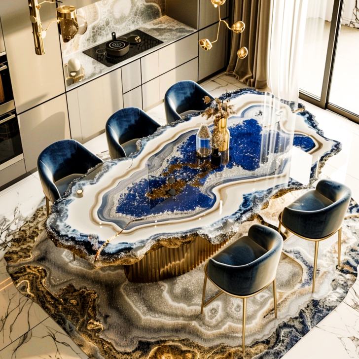 Epicurean Gem: Elevate Your Dining Experience with Giant Geode Epoxy ...