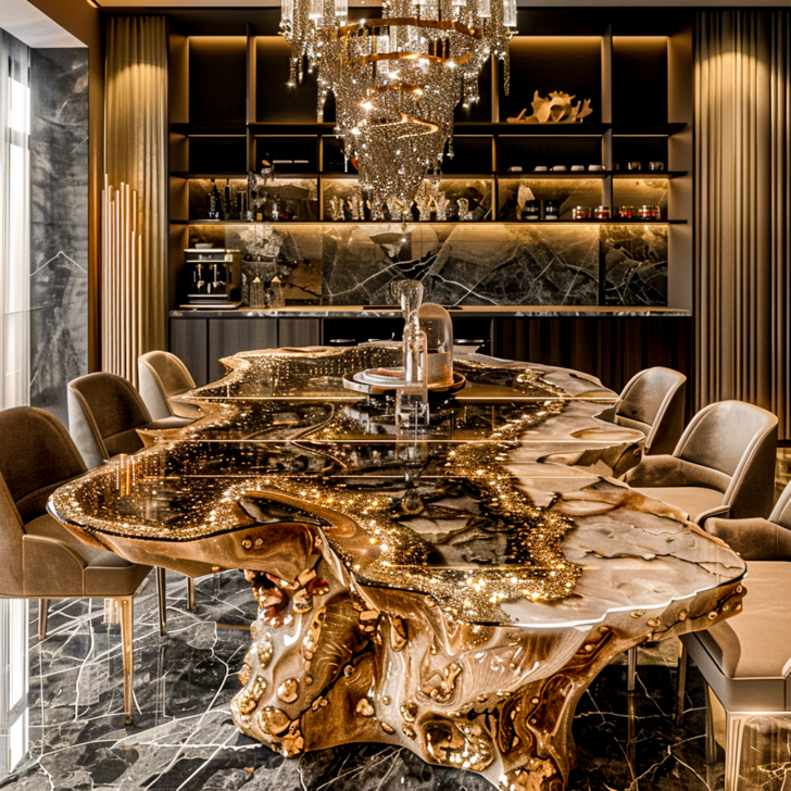 Epicurean Gem: Elevate Your Dining Experience with Giant Geode Epoxy ...
