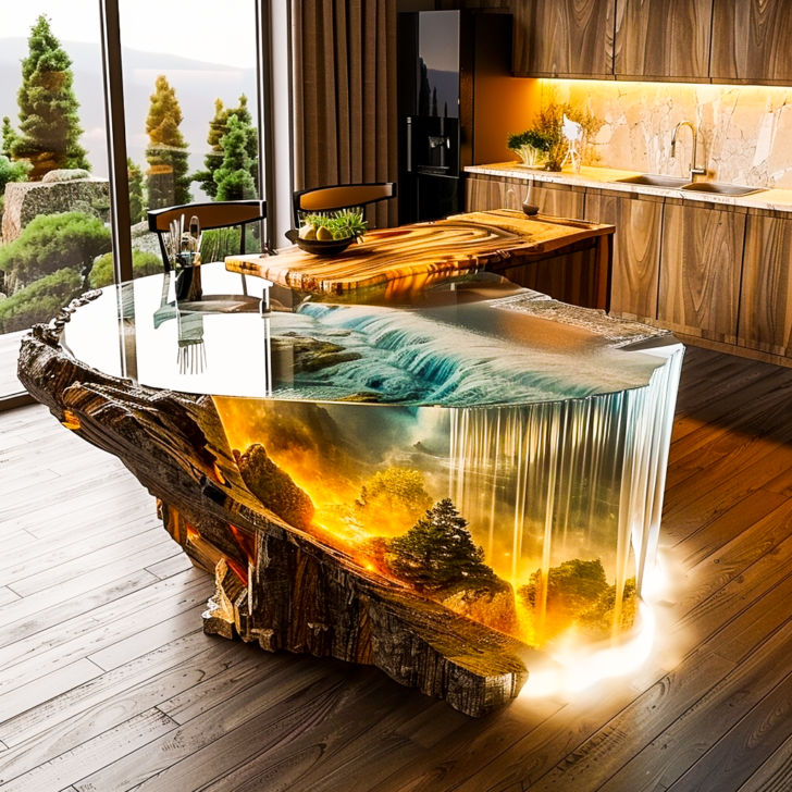 Crafted Cascades: Transforming Your Kitchen with Gorgeous Epoxy-Wood ...