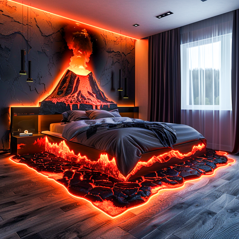 Living on the Edge: Unveiling the Magnificent Volcano-Themed House ...