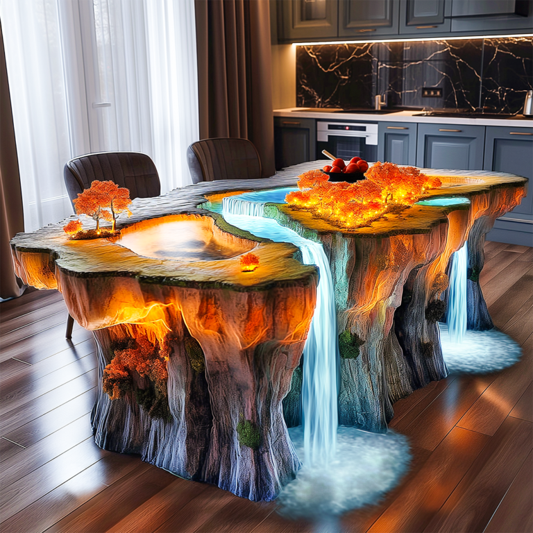Crafted Cascades: Transforming Your Kitchen with Gorgeous Epoxy-Wood ...
