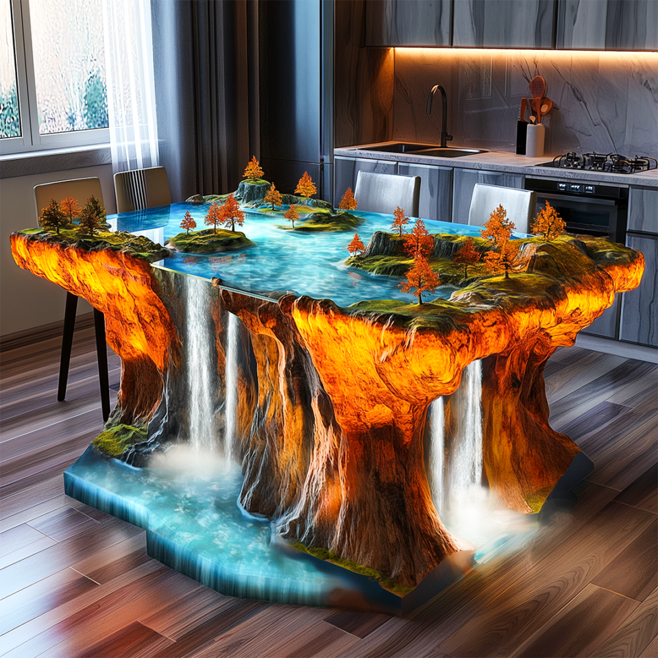 Crafted Cascades: Transforming Your Kitchen with Gorgeous Epoxy-Wood ...
