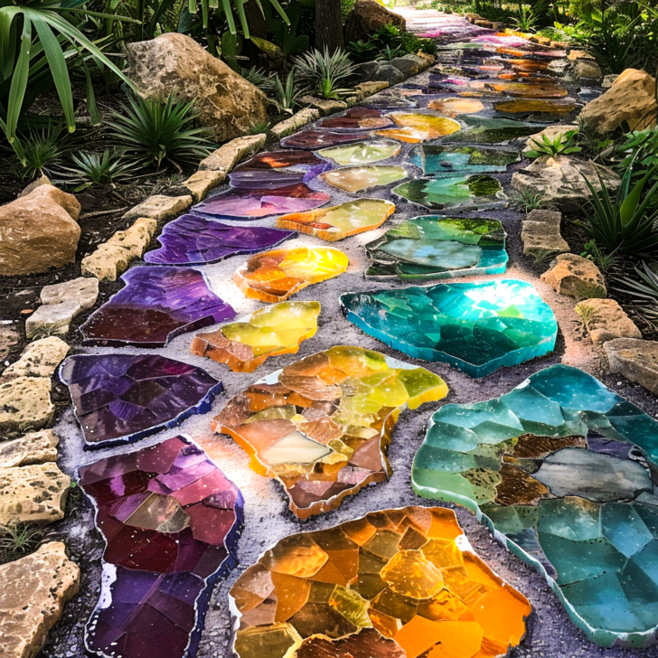 Crystal Pathways: Enhancing Garden Elegance with Geode Stone Walkways ...