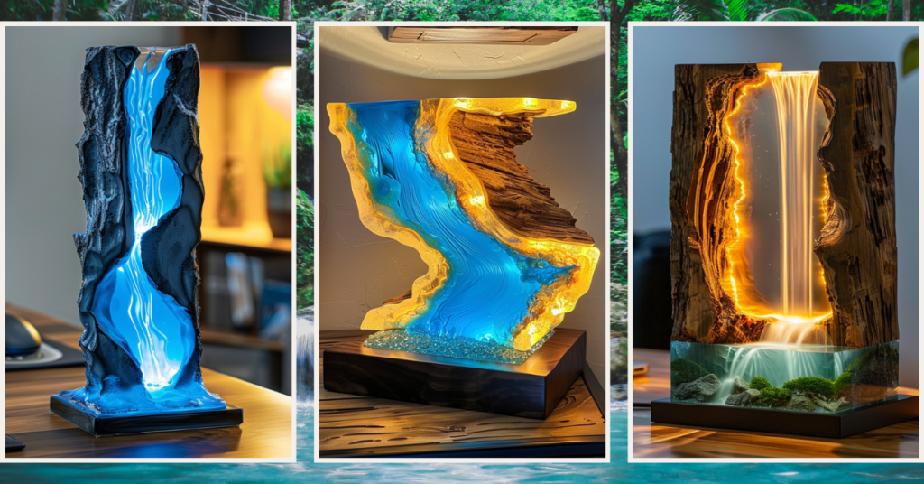 Illuminating Elegance: Mesmerizing Epoxy Waterfall Lamps
