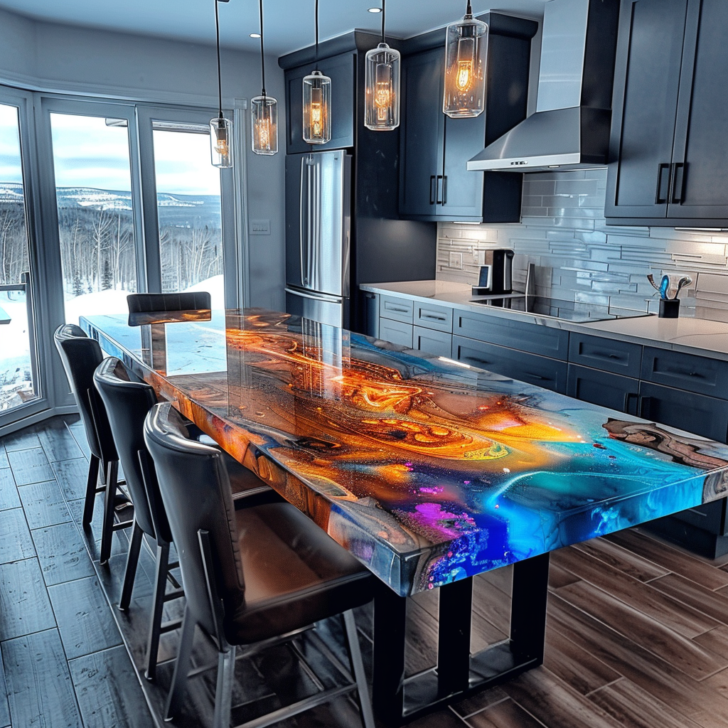 Aurora Eats: Mesmerizing Kitchen Tables Inspired by the Northern Lights