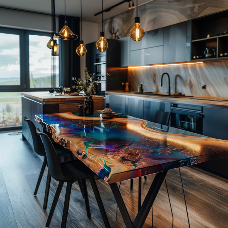 Aurora Eats: Mesmerizing Kitchen Tables Inspired by the Northern Lights