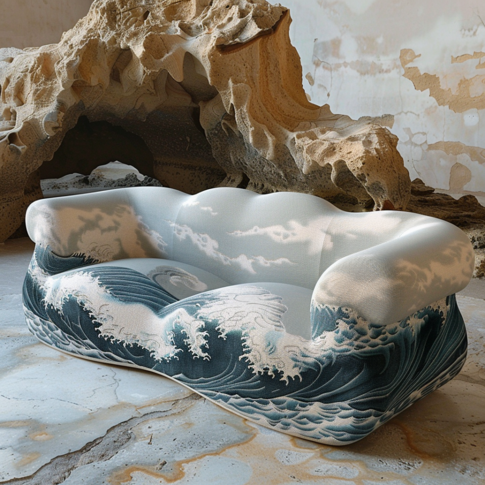 Dive into Coastal Comfort with Beach Wave Couch Designs