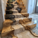Fluid Grandeur: Unveiling Striking Epoxy Waterfall Staircases