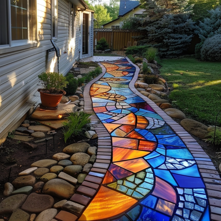 Enchanting Pathways: Stunning Stained Glass Walkways