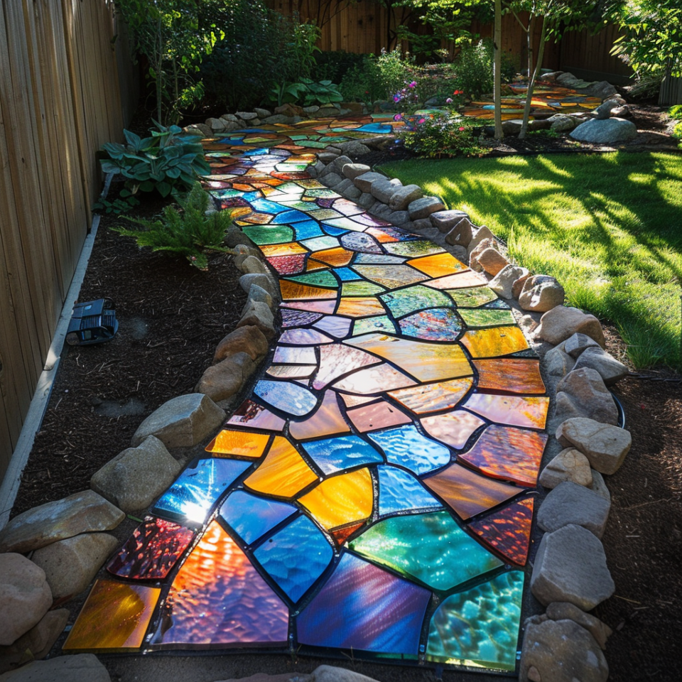 Enchanting Pathways: Stunning Stained Glass Walkways
