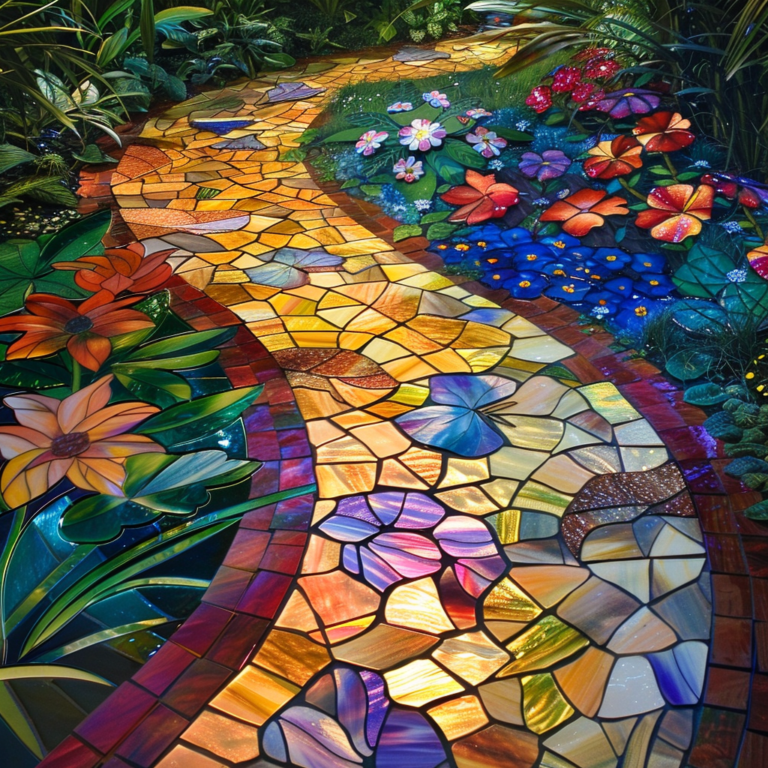 Enchanting Pathways: Stunning Stained Glass Walkways