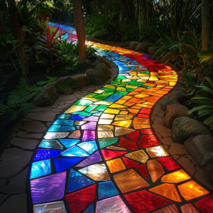 Enchanting Pathways: Stunning Stained Glass Walkways