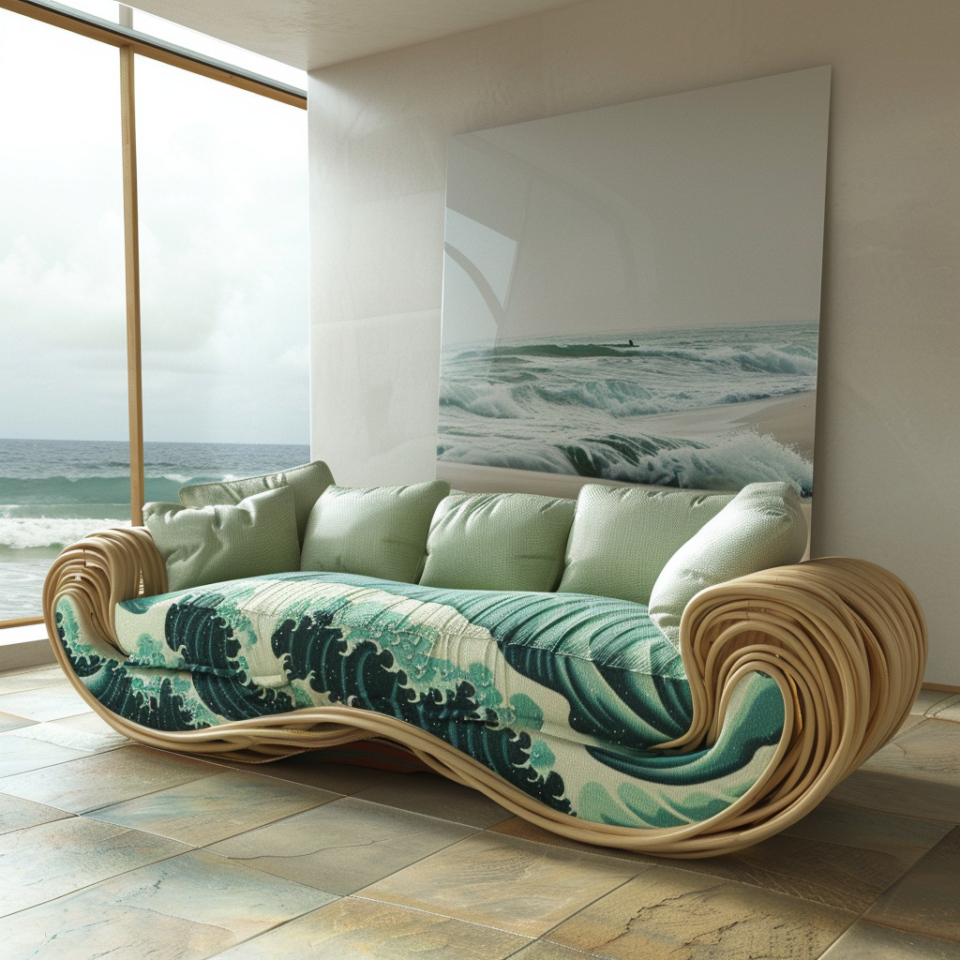 Dive into Coastal Comfort with Beach Wave Couch Designs