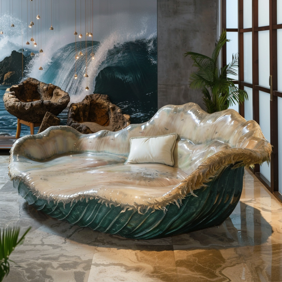 Dive into Coastal Comfort with Beach Wave Couch Designs