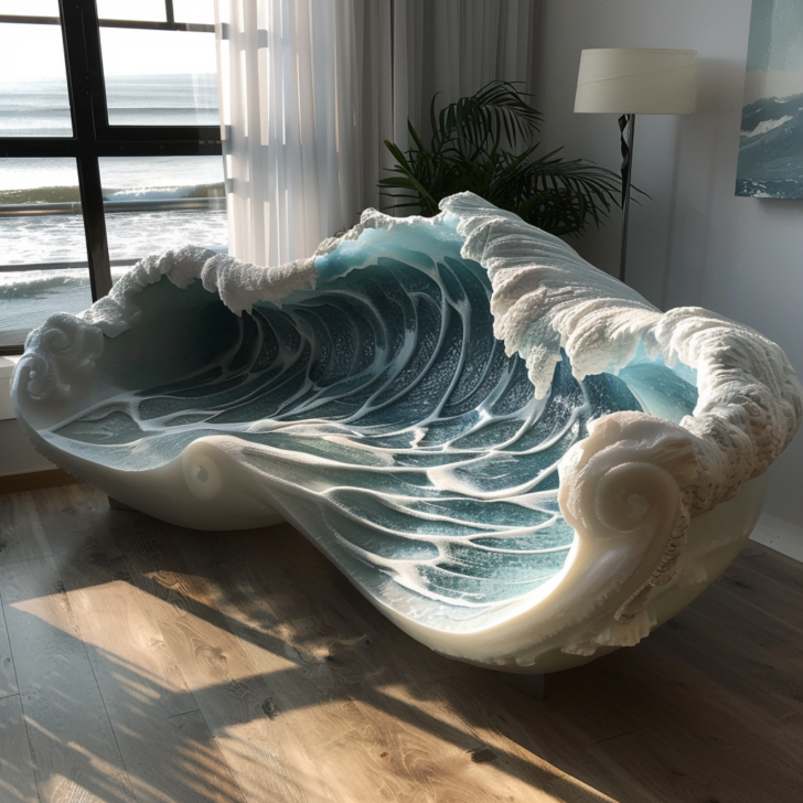 Dive into Coastal Comfort with Beach Wave Couch Designs
