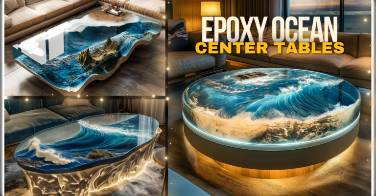 Captivating Currents: Unveiling the Allure of Epoxy Ocean Center Tables ...