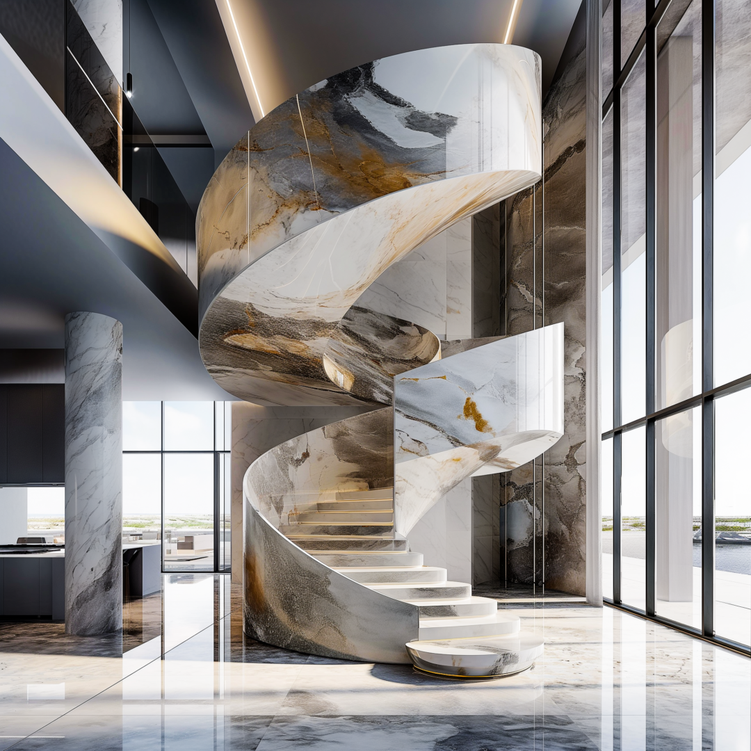 Ascend in Style: Unraveling the Beauty of Marble Staircase Designs ...