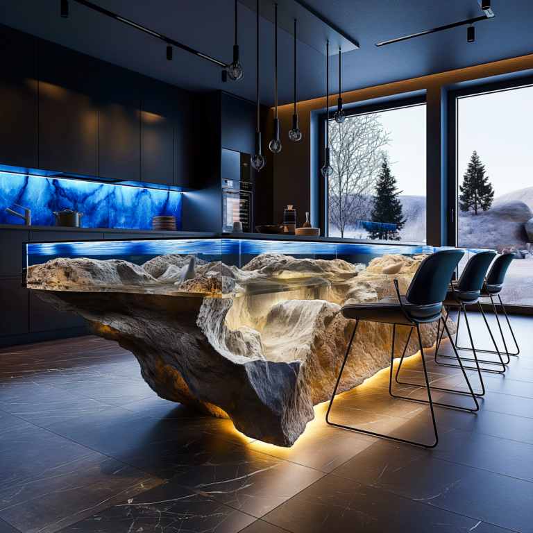 Rocks & Respite: Crafting Serene Spaces with River Rock Kitchen Islands ...