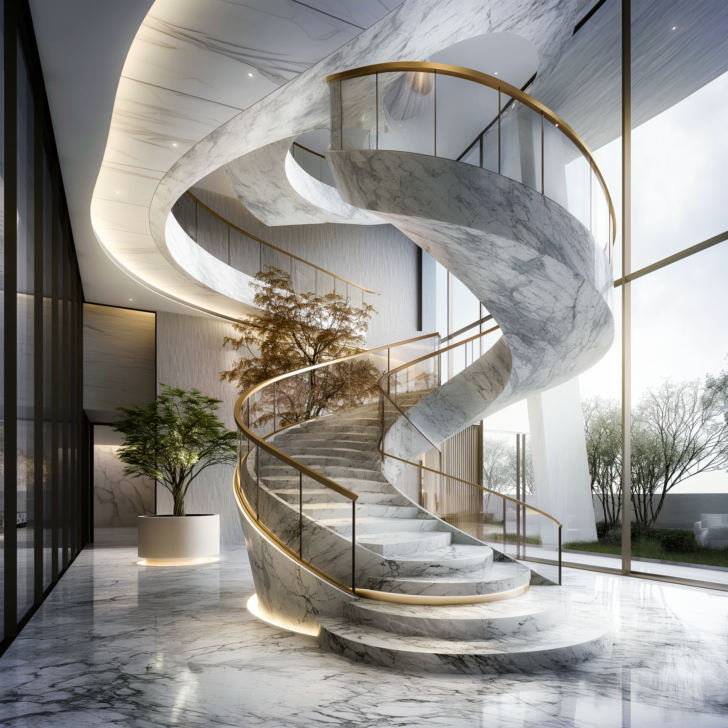 Ascend in Style: Unraveling the Beauty of Marble Staircase Designs ...