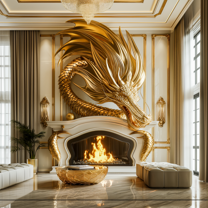 Dragon's Breath: Transforming Your Modern Room with a Metallic Dragon ...