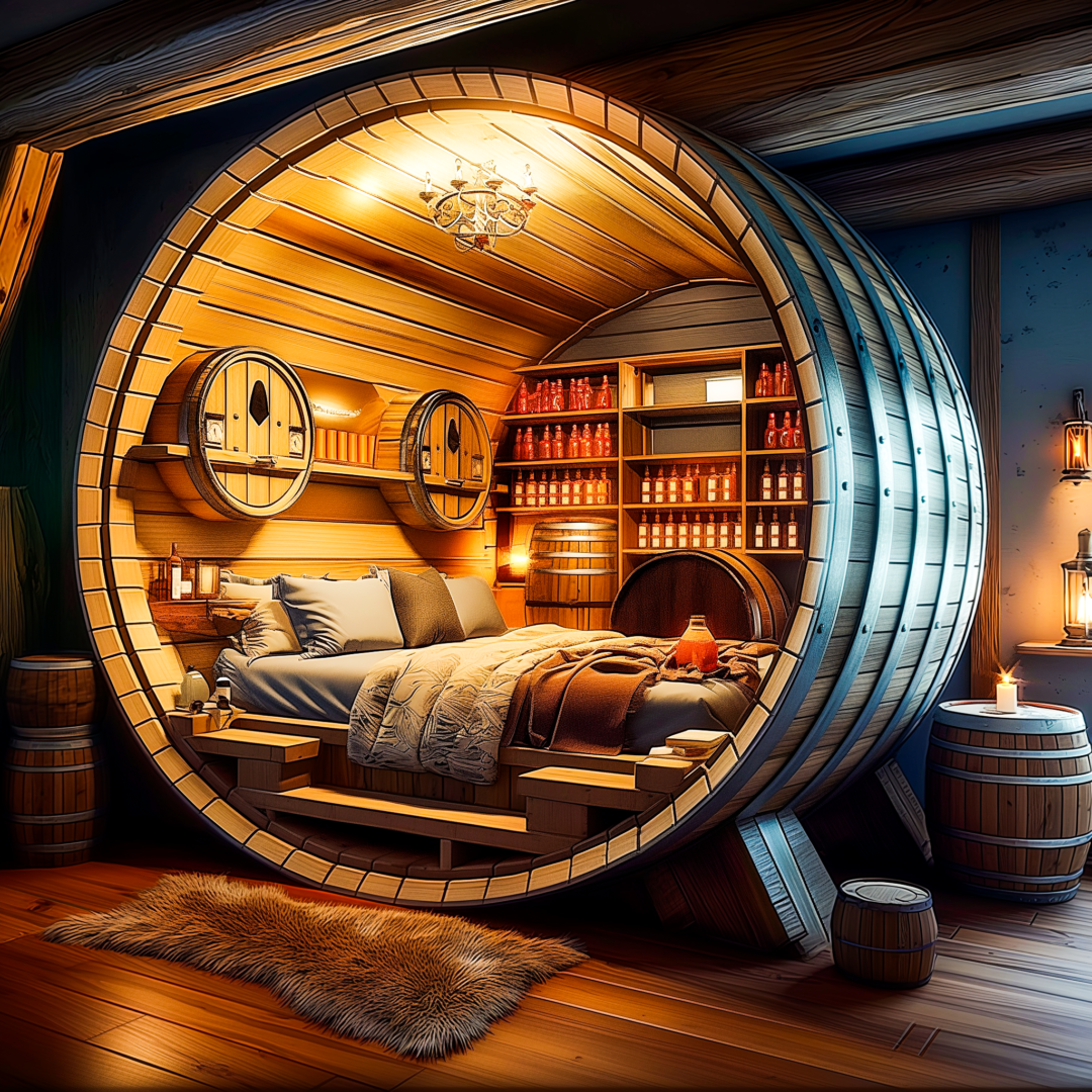 From Vineyard to Bedroom: The Irresistible Allure of Wine Barrel Beds ...