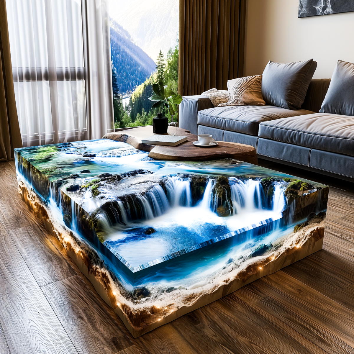 Ripples of Style: Transform Your Living Space with Waterfall Coffee ...