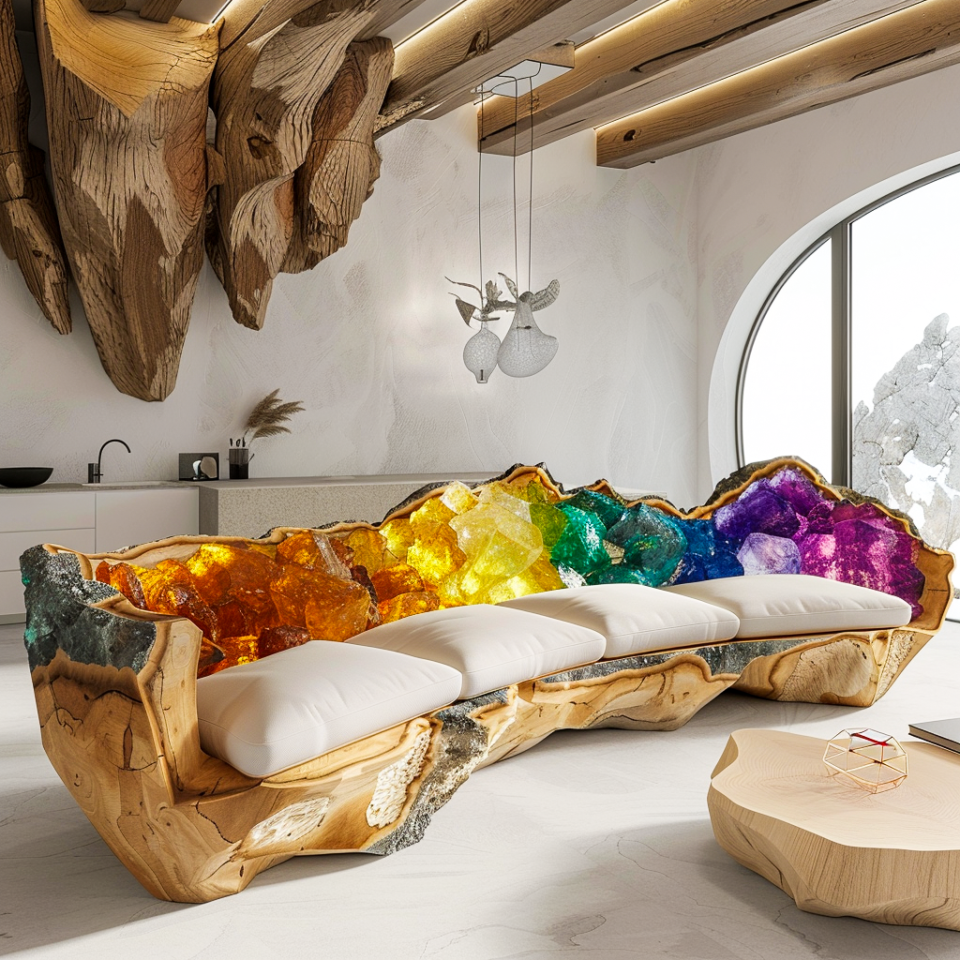 From Forest to Living Room: The Natural Elegance of Logs and Geode ...