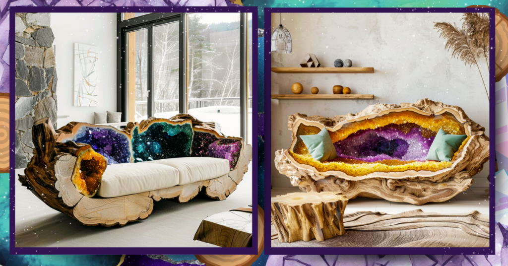 From Forest to Living Room: The Natural Elegance of Logs and Geode ...