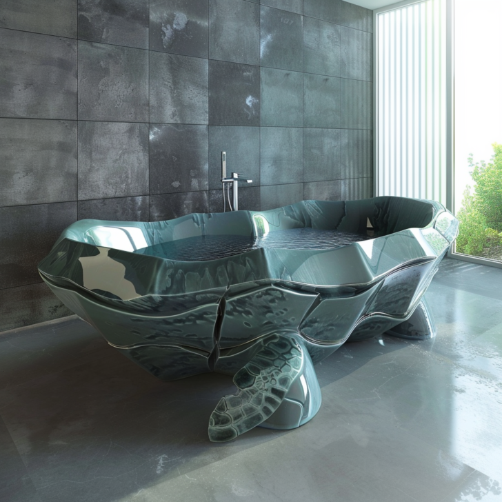 Oceanic Opulence: Exploring Sea Turtle Bathtubs in Bathroom Design