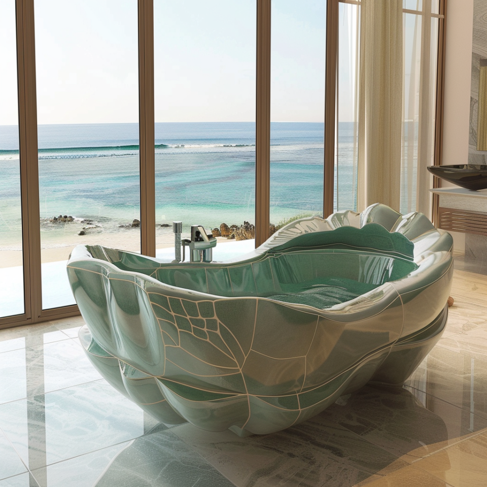 Oceanic Opulence: Exploring Sea Turtle Bathtubs in Bathroom Design