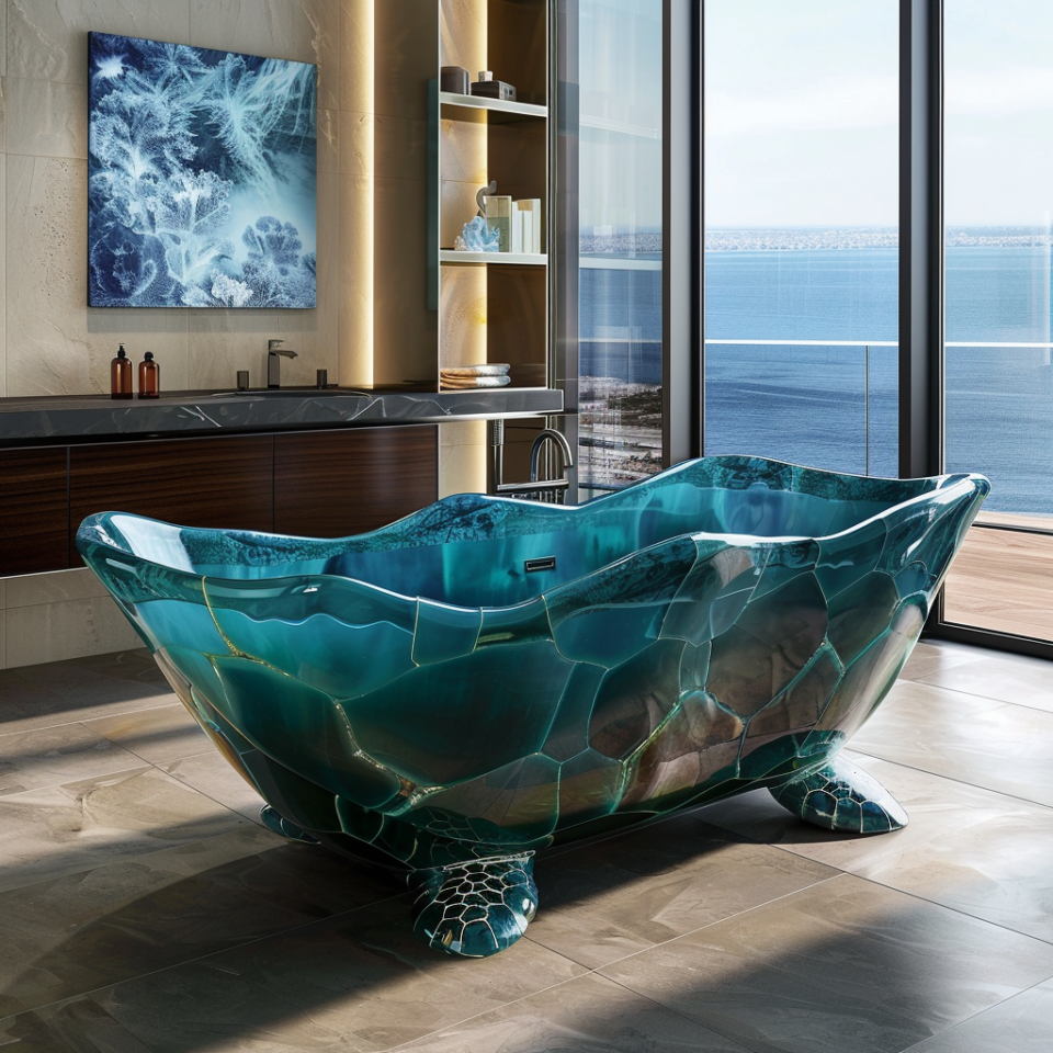 Oceanic Opulence: Exploring Sea Turtle Bathtubs in Bathroom Design
