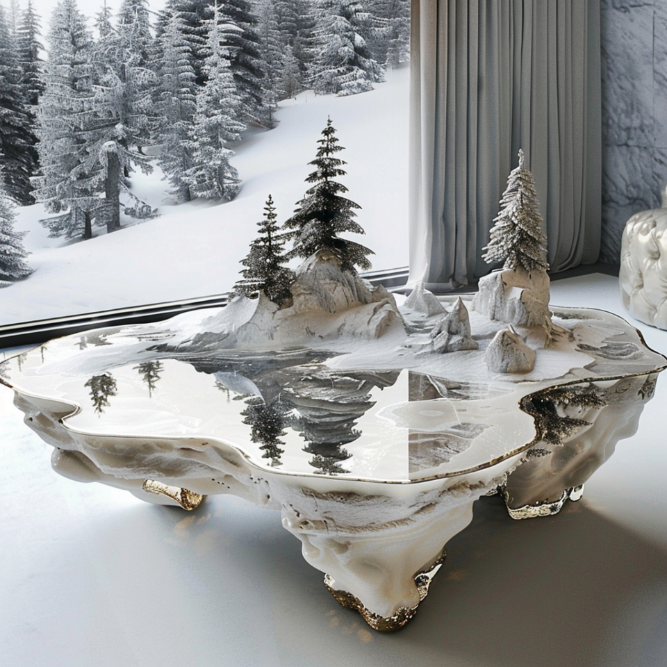 Winter Whimsy: Stunning Winter Wonderland Coffee Tables