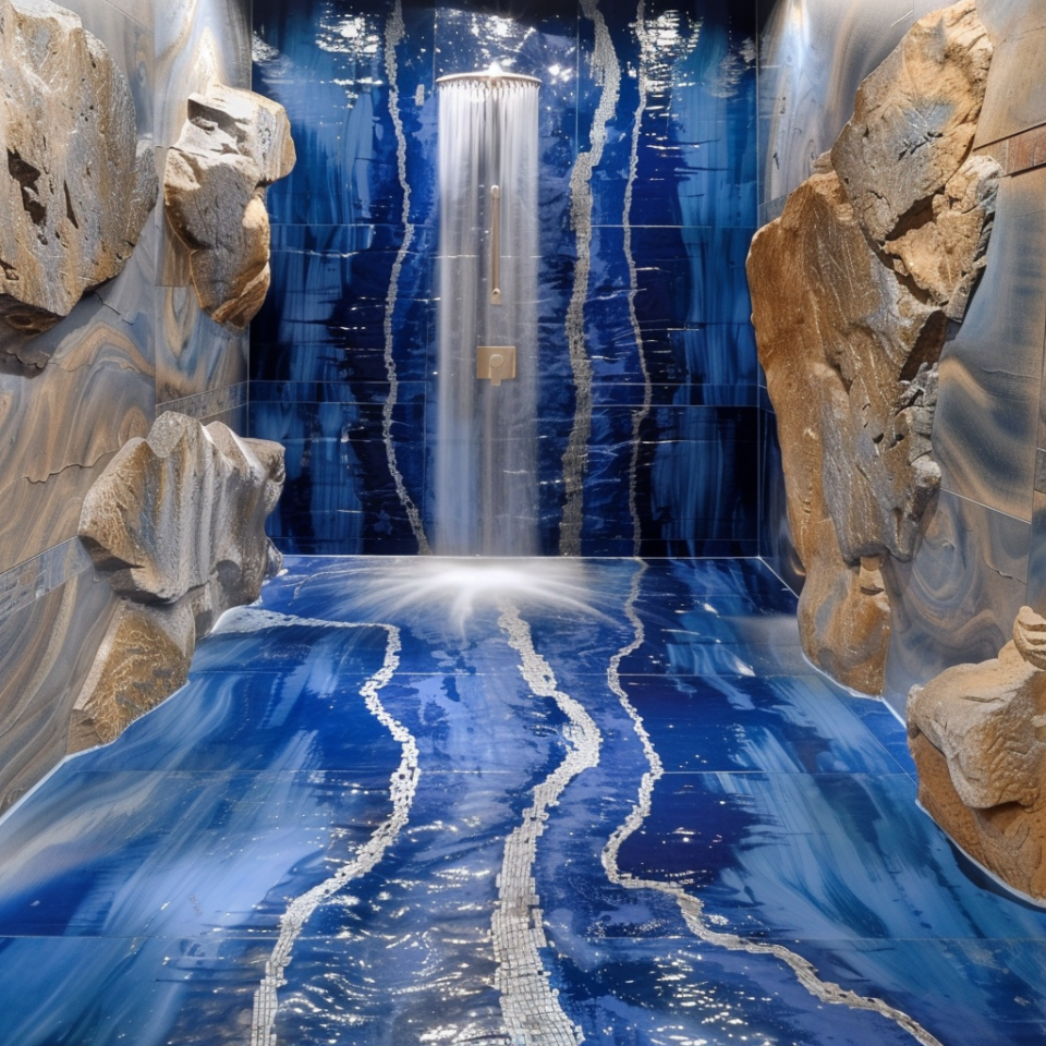 Redefining Relaxation: Dive into Epoxy Waterfall Showers