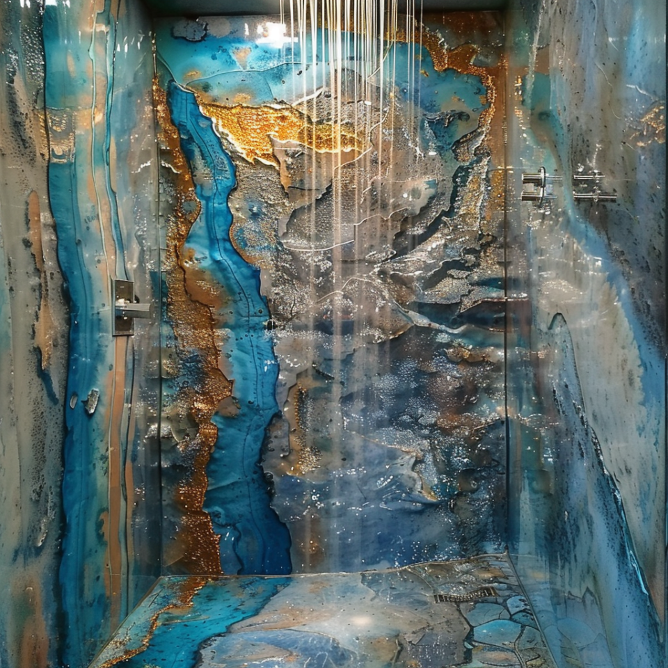 Redefining Relaxation: Dive into Epoxy Waterfall Showers