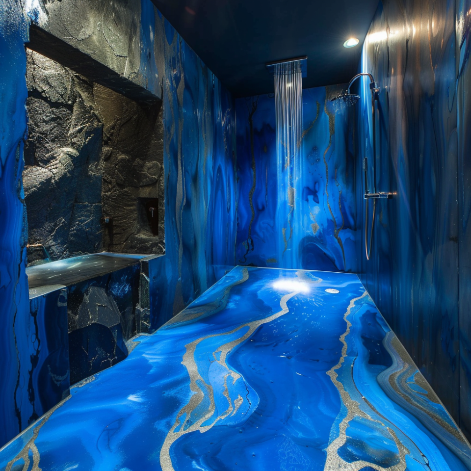 Redefining Relaxation: Dive into Epoxy Waterfall Showers