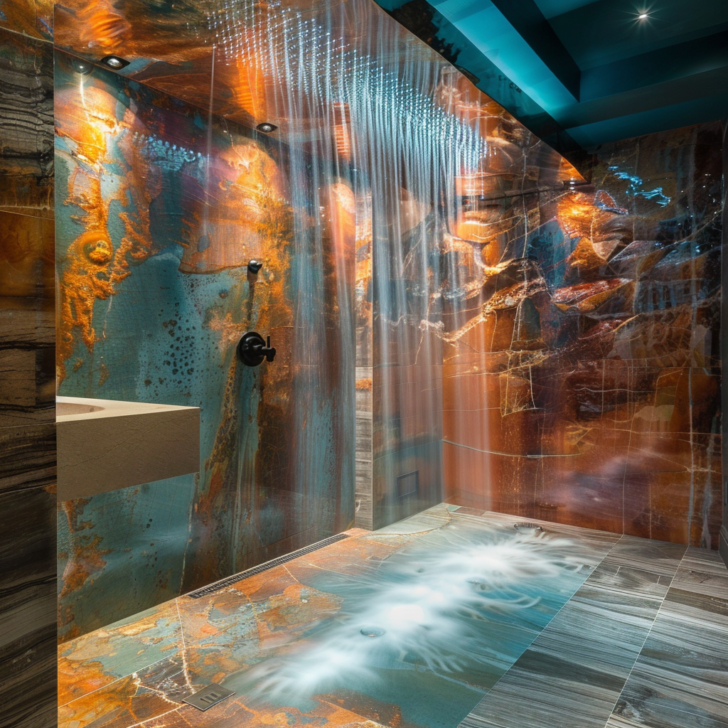 Redefining Relaxation: Dive into Epoxy Waterfall Showers
