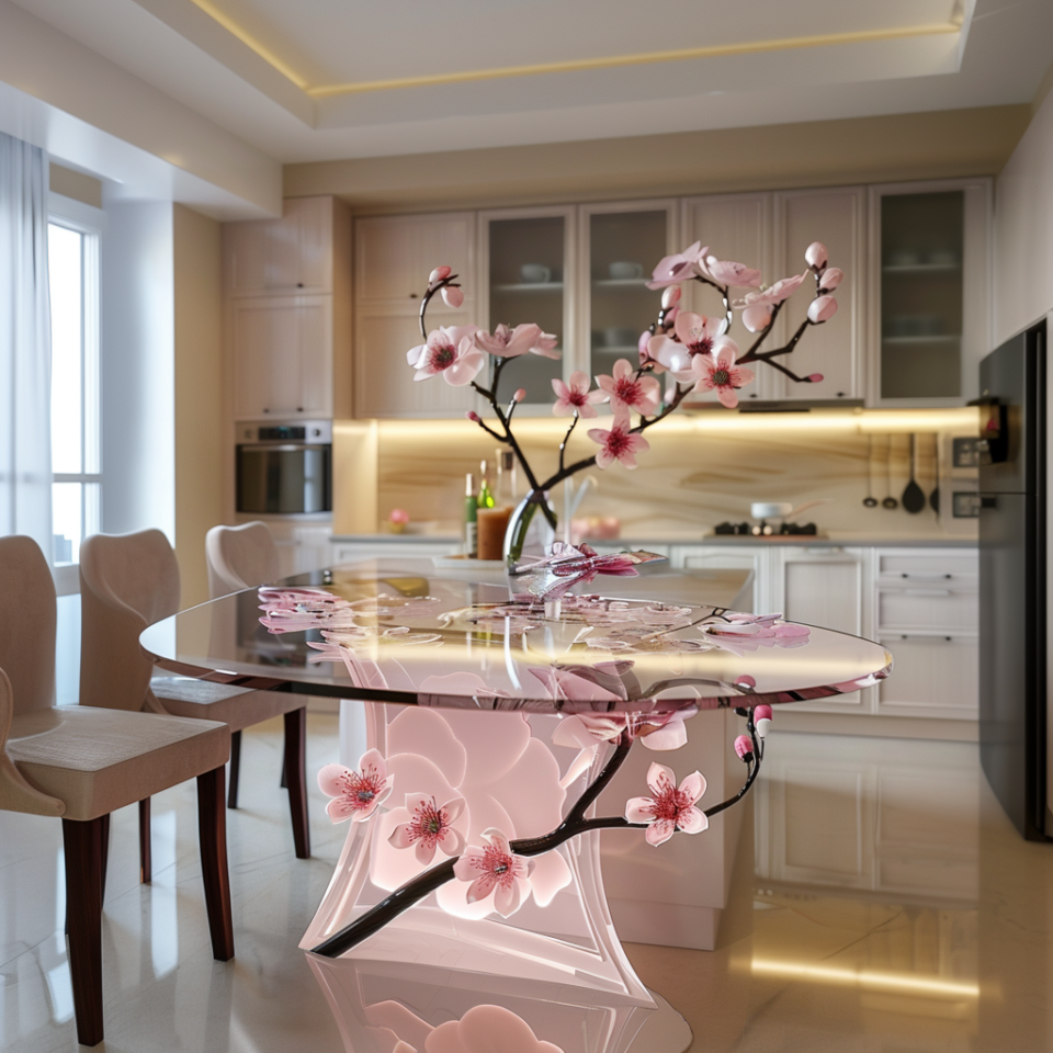 Elevate Your Dining Experience with Cherry Blossom Kitchen Tables