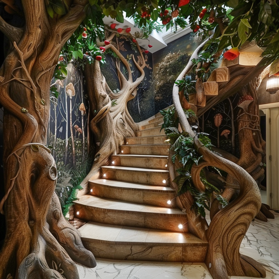 Whimsical Wonderland: Captivating Images of Enchanted Forest Staircases