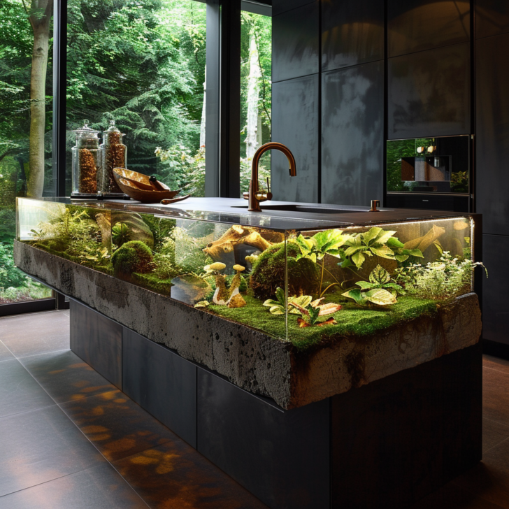 Terrarium Kitchen Islands: Bringing Nature Into Your Culinary Space