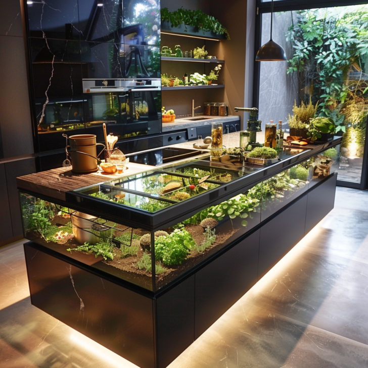 Terrarium Kitchen Islands: Bringing Nature Into Your Culinary Space