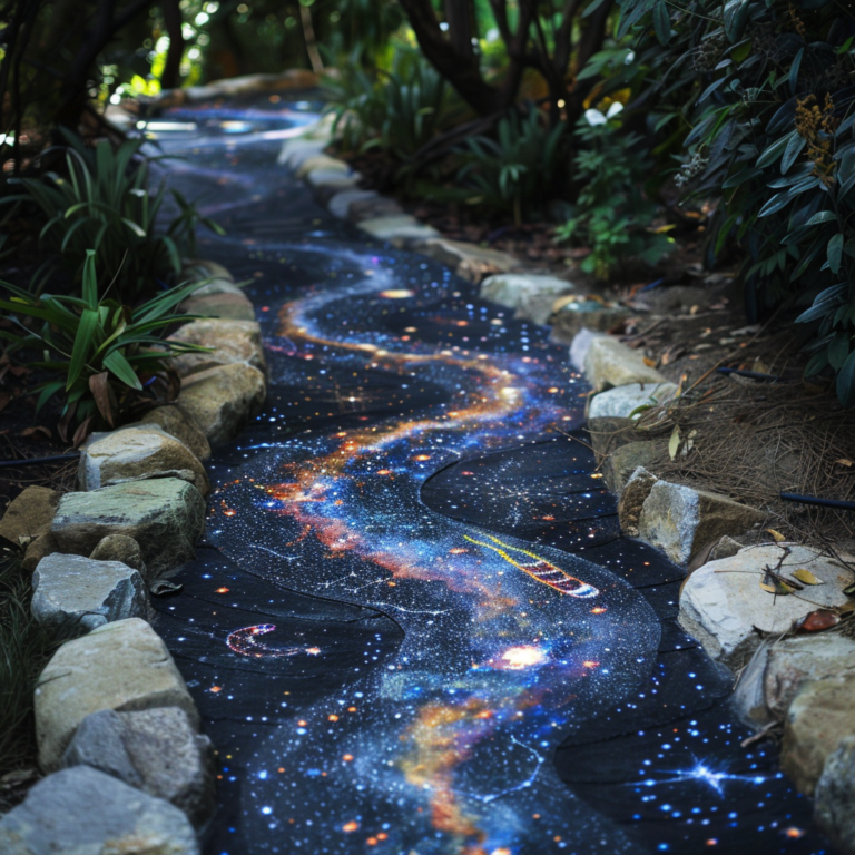 Stroll Among the Stars: Inspiring Galaxy Backyard Walkways