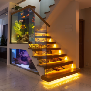 Subaquatic Splendor: Exploring Staircases with Aquariums
