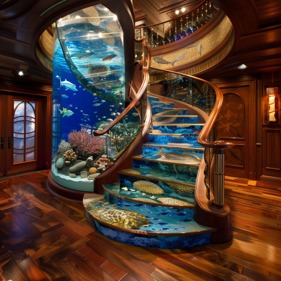 Oceanic Ascension: Stunning Ocean-Themed Staircases for Your Home