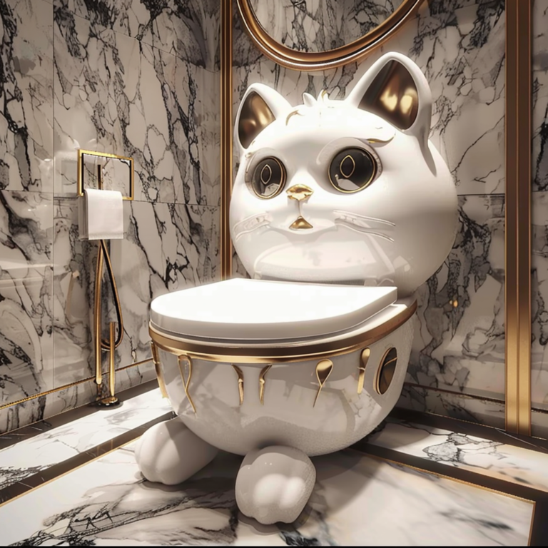 Meow and Wow: Cat-Shaped Toilets for a Playful Touch in Your Bathroom ...