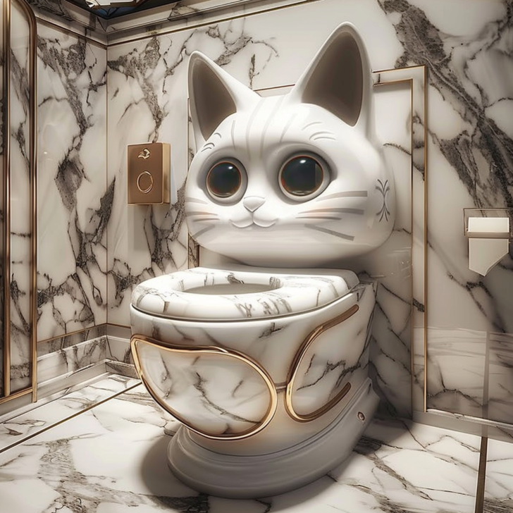 Meow and Wow: Cat-Shaped Toilets for a Playful Touch in Your Bathroom ...