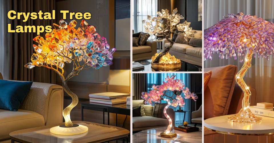 Glowing Elegance: Crystal Tree Lamps Illuminate Your Home Décor
