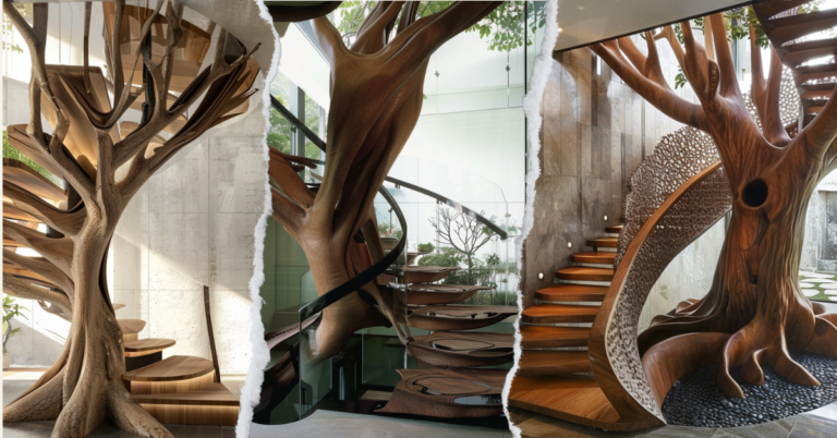 Bridging Home and Nature: Tree-Inspired Staircases for Organic Living