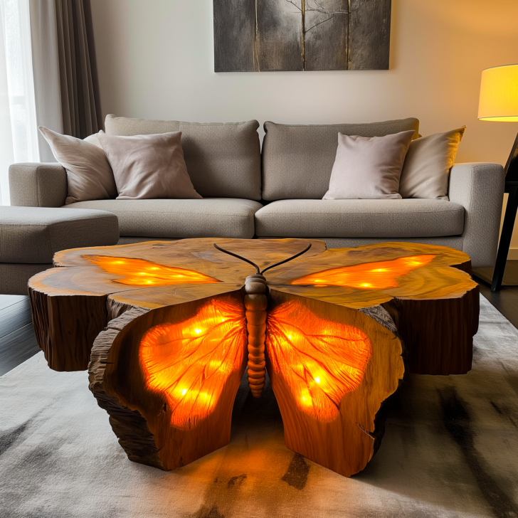 Graceful Wings: Enhancing Your Home with Butterfly-Shaped Wooden Coffee ...