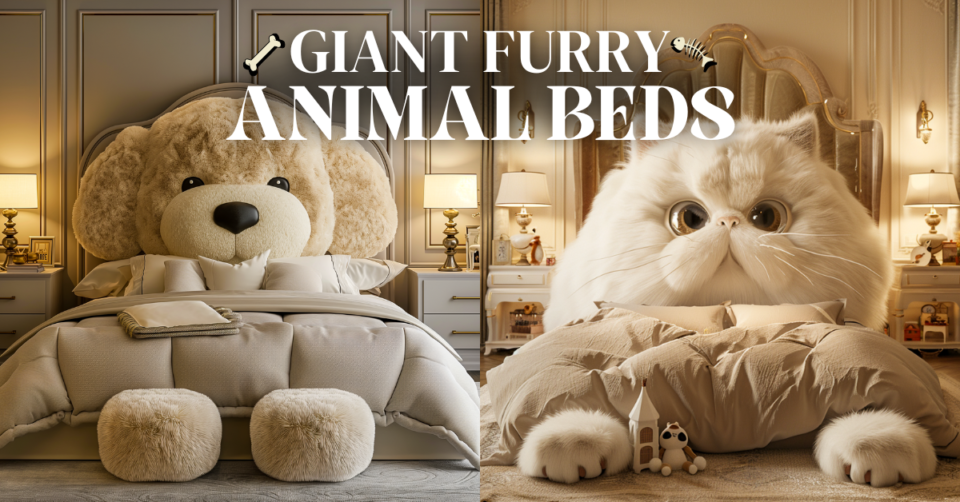 Supersized Snuggles: Giant Furry Animal Beds that'll Make Your Heart ...