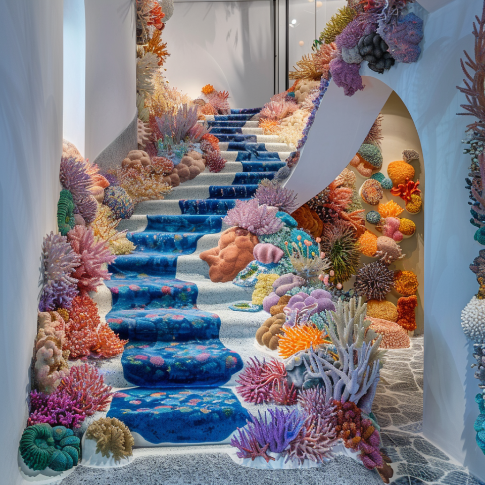 Coral Ascension: Exploring the Beauty of Coral-Inspired Staircases